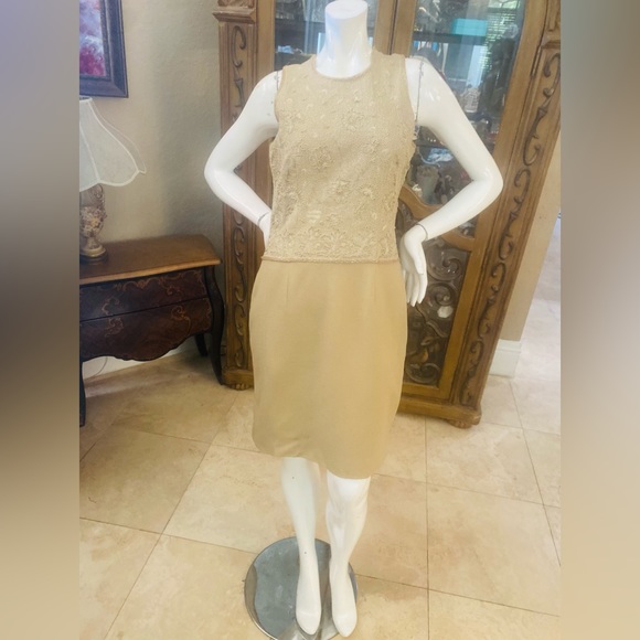 Tomasz Starzewski | Dresses | Vintage Tomasz Starzewski Couture Tan ...